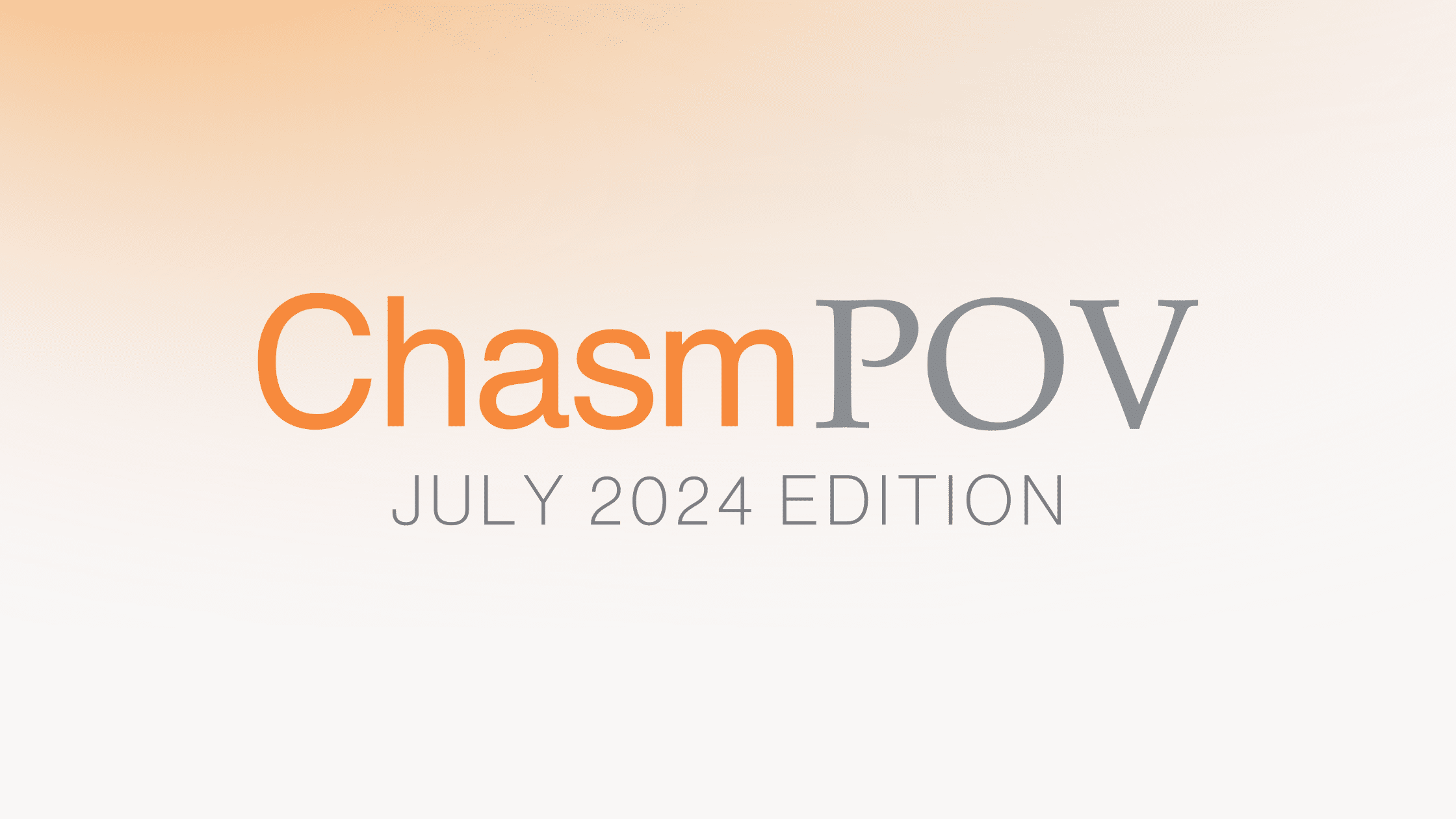 ChasmPOV: July 2024 Edition - Chasm Partners